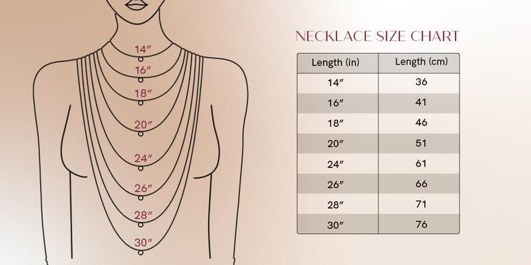 Necklace Size Chart: Guide to Choose the Right Length