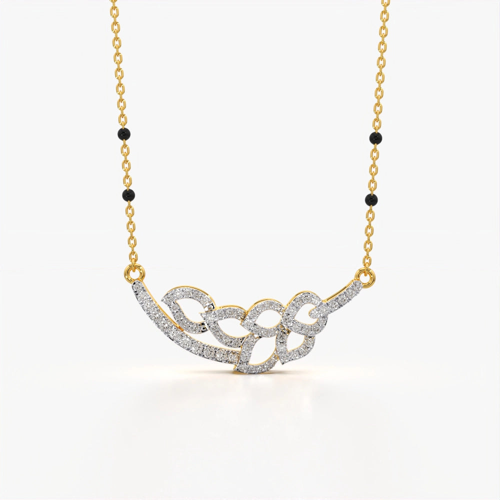 Sparkling Infinity Modern Mangalsutra in 18K Gold Vermeil